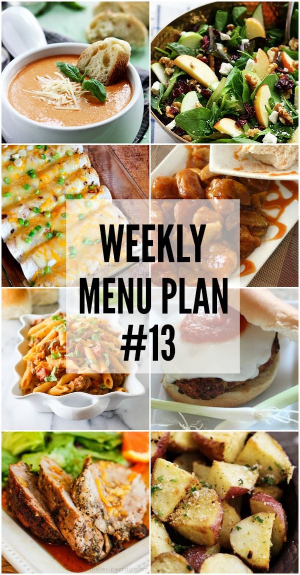 Weekly Menu Plan 13