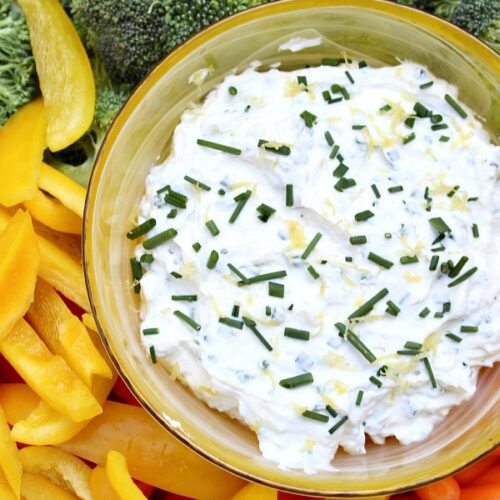 Lemon Chive Cheese Dip Appetizer - Recipe Girl