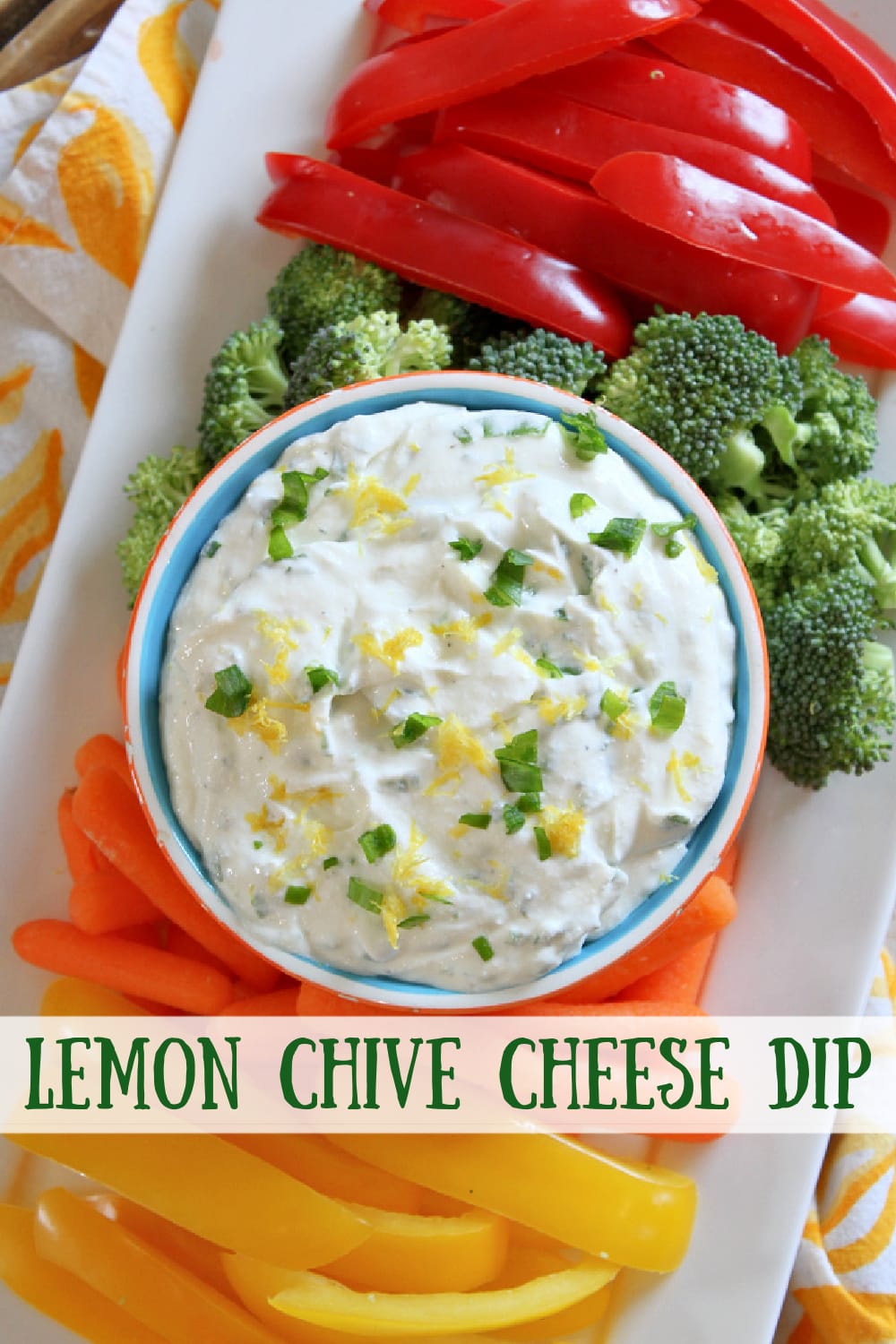 Lemon Chive Cheese Dip Appetizer - Recipe Girl