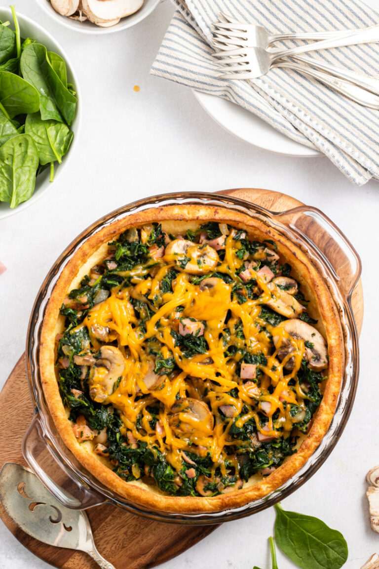 Ham and Spinach Puff Pancake - Recipe Girl