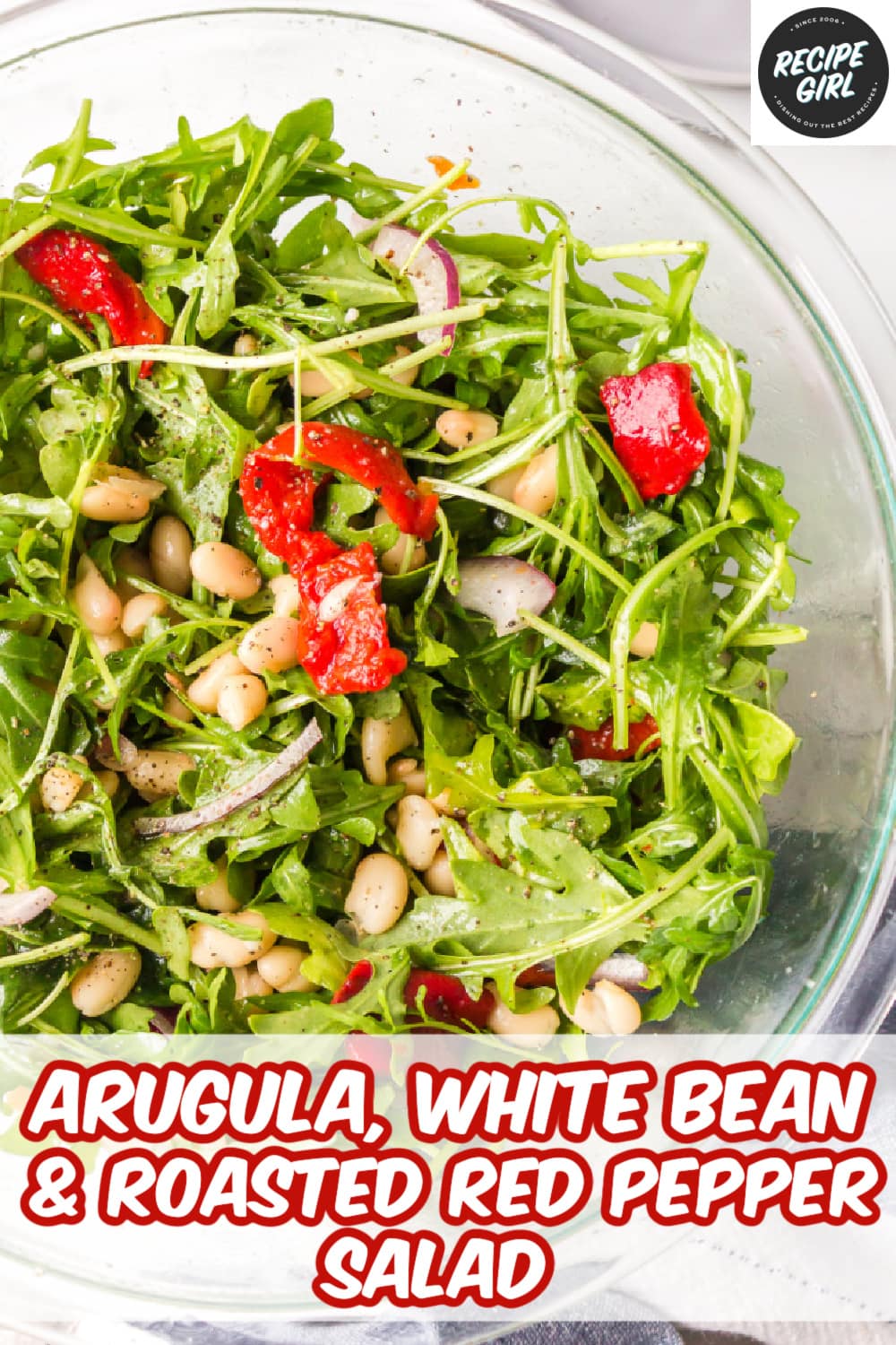 Arugula, White Bean and Roasted Red Pepper Salad - Recipe Girl