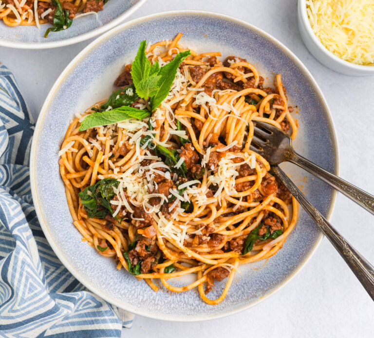 Lamb Spaghetti with Spinach - Recipe Girl