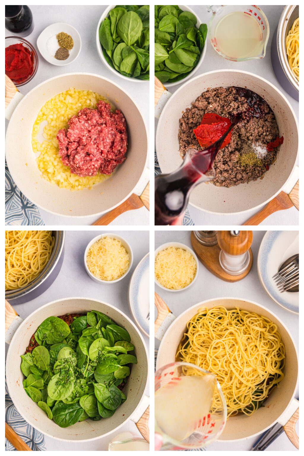 Lamb Spaghetti with Spinach - Recipe Girl