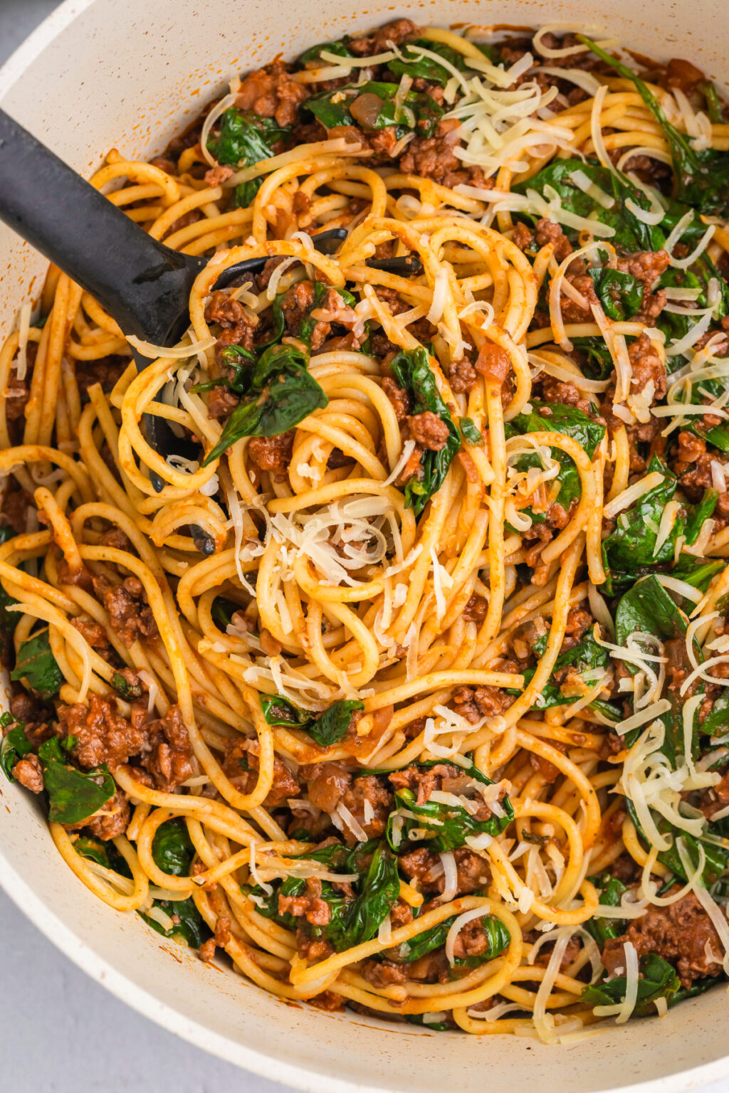 Lamb Spaghetti with Spinach - Recipe Girl