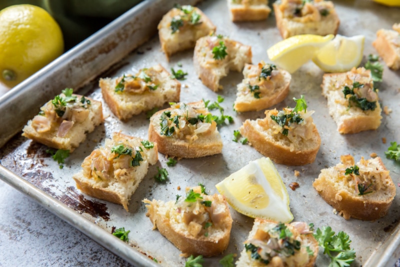Crostini with Clams - Recipe Girl