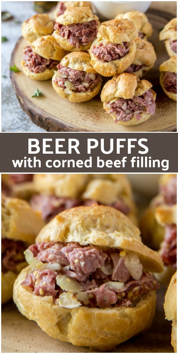 Beer Puffs with Corned Beef Filling - Recipe Girl