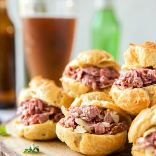 Beer Puffs with Corned Beef Filling - Recipe Girl