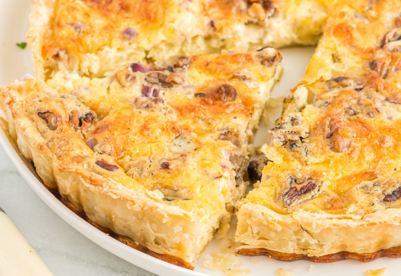 Blue Cheese and Walnut Quiche - Recipe Girl