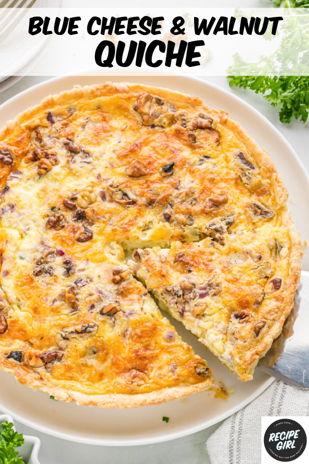 Blue Cheese and Walnut Quiche - Recipe Girl