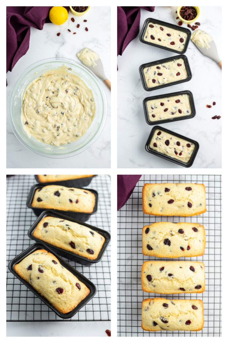 Lemon Cranberry Mini Loaves - Recipe Girl