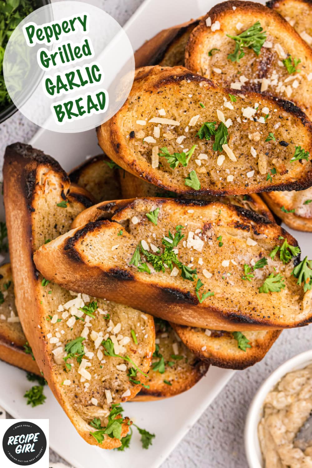 Peppery Grilled Garlic Bread - Recipe Girl