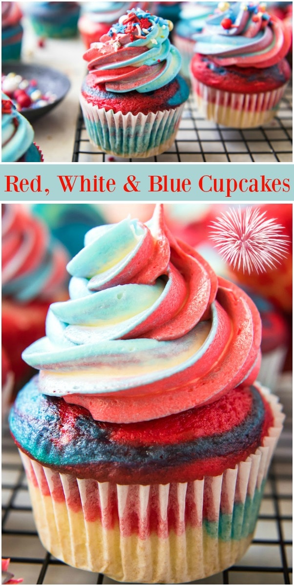 Red White and Blue Cupcakes - Recipe Girl