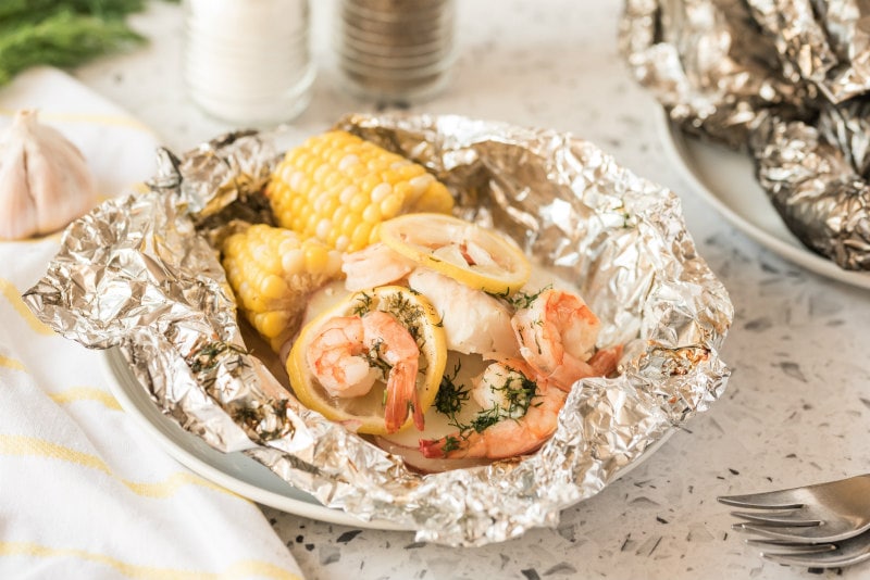 Grilled New England Seafood Foil Packets - Recipe Girl