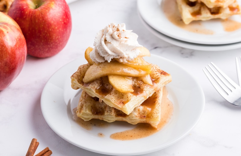 Caramelized Apple Waffle Pastries - Recipe Girl