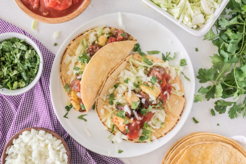 Grilled Pork and Pineapple Soft Tacos - Recipe Girl