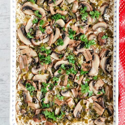 Baked Mushroom Rice Recipe - Recipe Girl