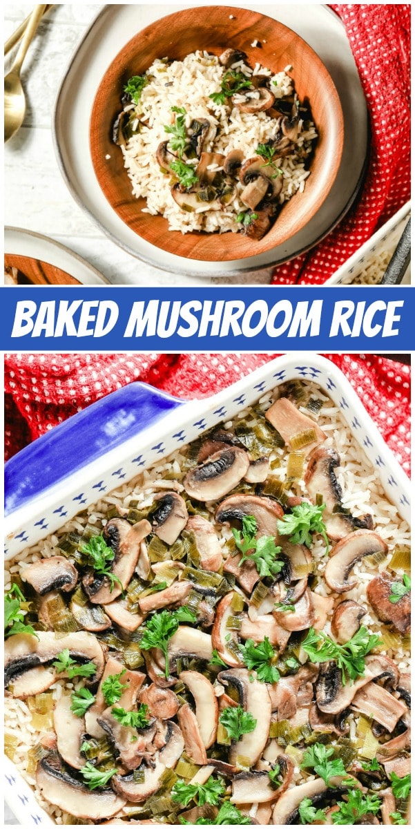 Baked Mushroom Rice Recipe - Recipe Girl