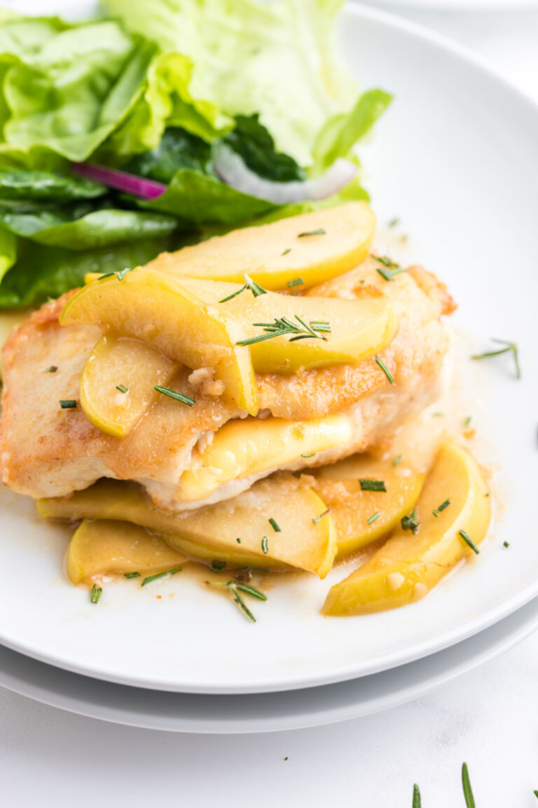 Gouda Stuffed Chicken with Apple Pan Sauce - Recipe Girl