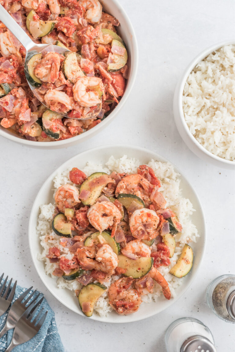 Greek Style Shrimp over Rice - Recipe Girl