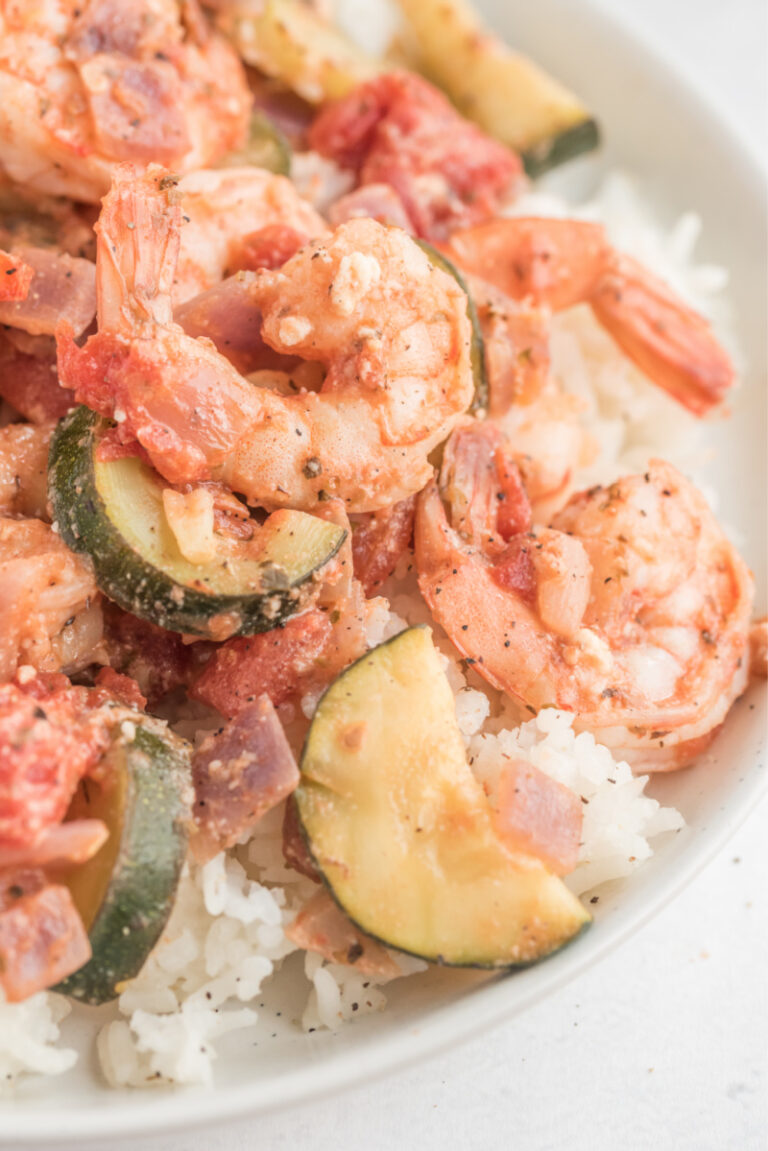Greek Style Shrimp over Rice - Recipe Girl