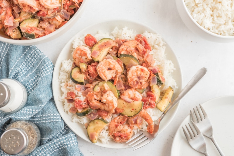 Greek Style Shrimp over Rice - Recipe Girl