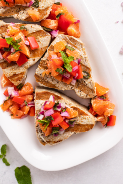 Grilled Tuna with Citrus Salsa - Recipe Girl