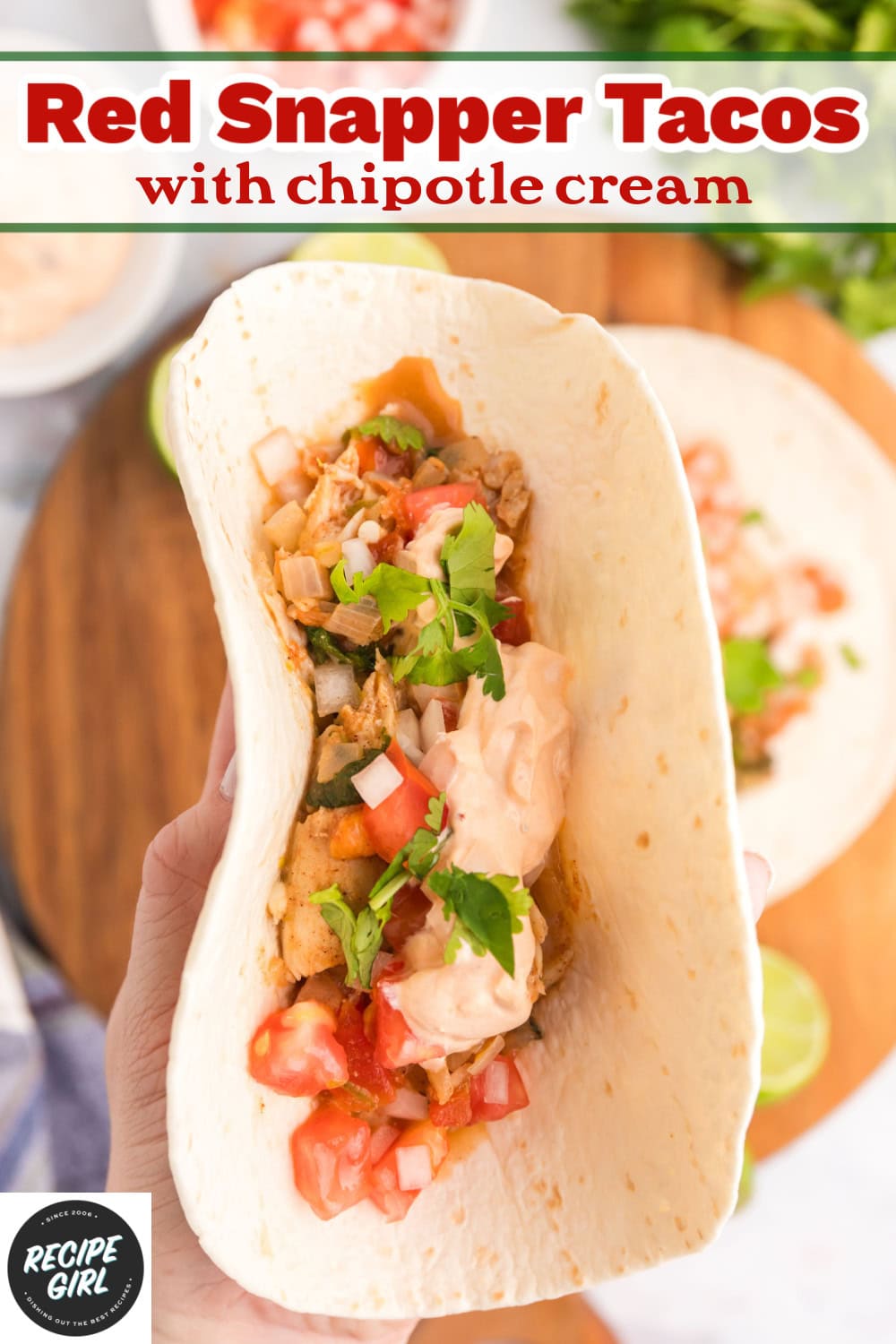 Snapper Tacos with Chipotle Cream - Recipe Girl®
