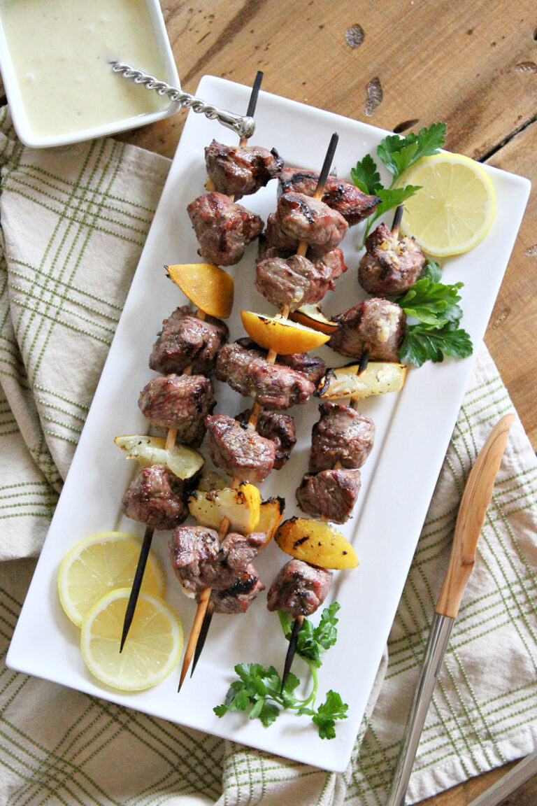 Lemon Garlic Lamb Kebabs - Recipe Girl