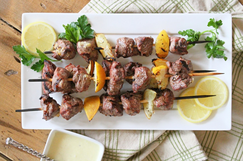 Lemon Garlic Lamb Kebabs - Recipe Girl
