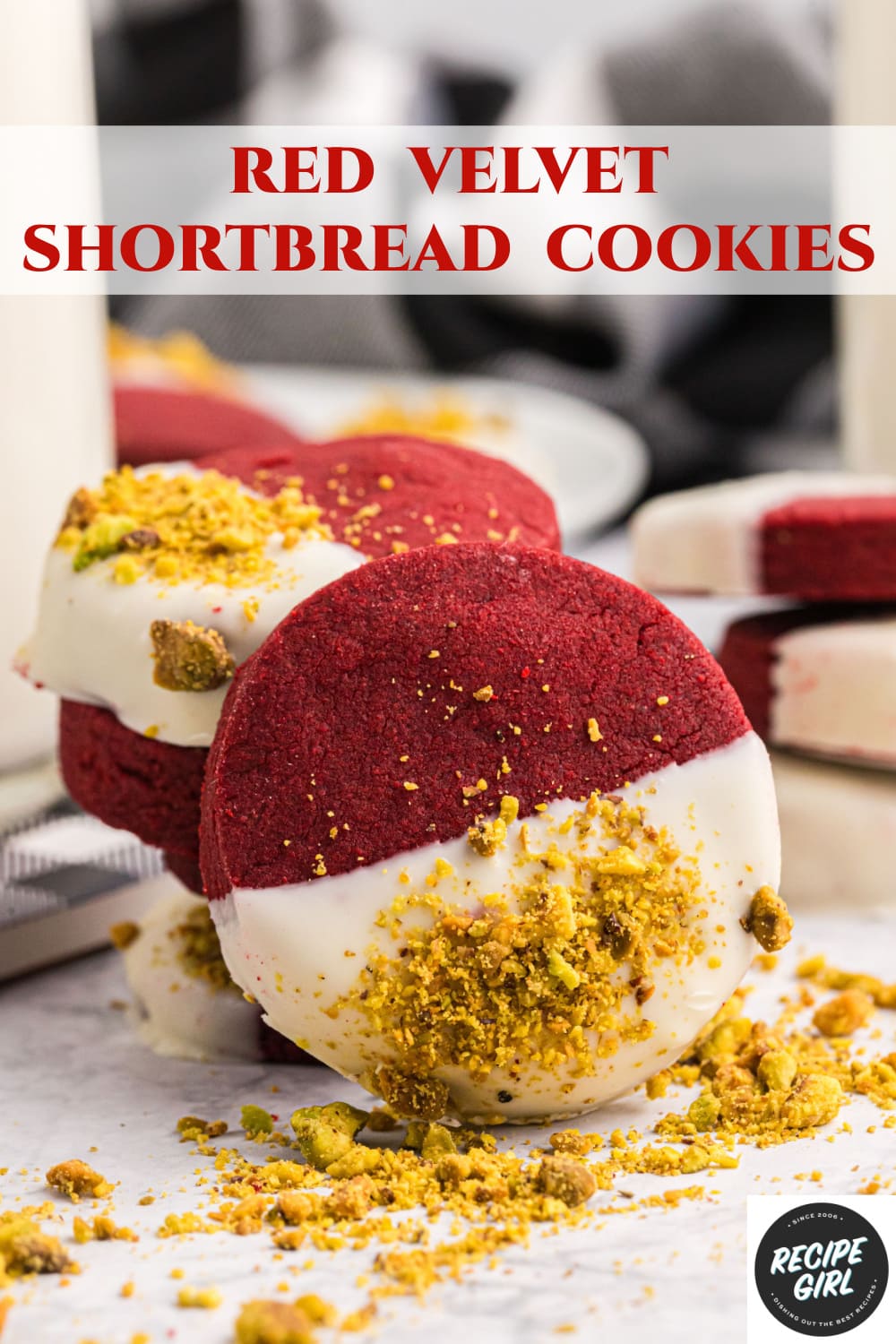Red Velvet Shortbread Cookies - Recipe Girl