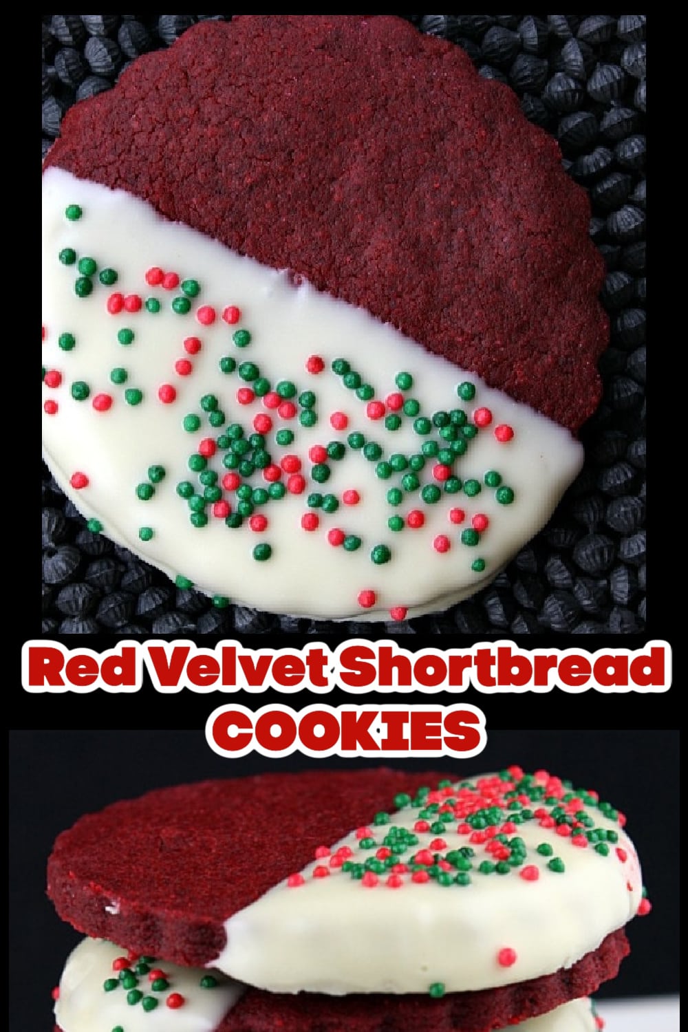 Red Velvet Shortbread Cookies - Recipe Girl