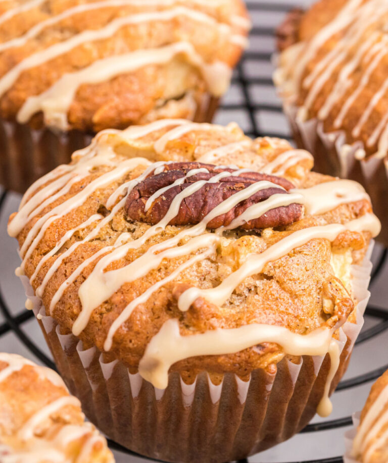 Maple Drizzled Apple Muffins - Recipe Girl