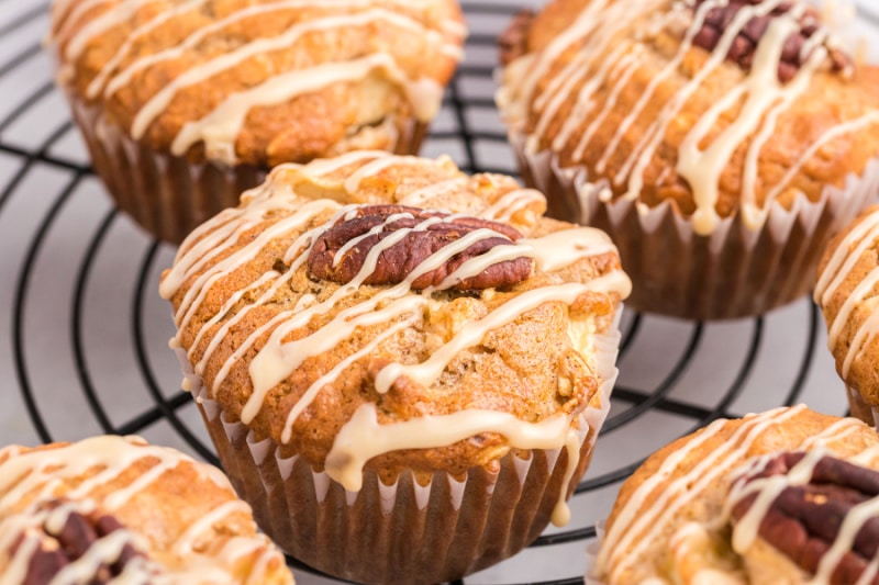 Maple Drizzled Apple Muffins - Recipe Girl