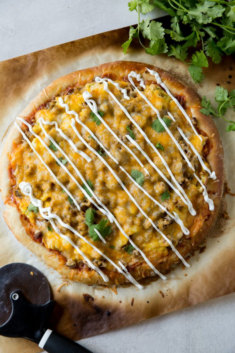 Sausage and Scrambled Egg Pizza - Recipe Girl