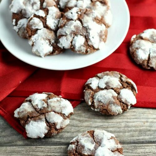 Chocolate Mint Snowtop Cookies - Recipe Girl