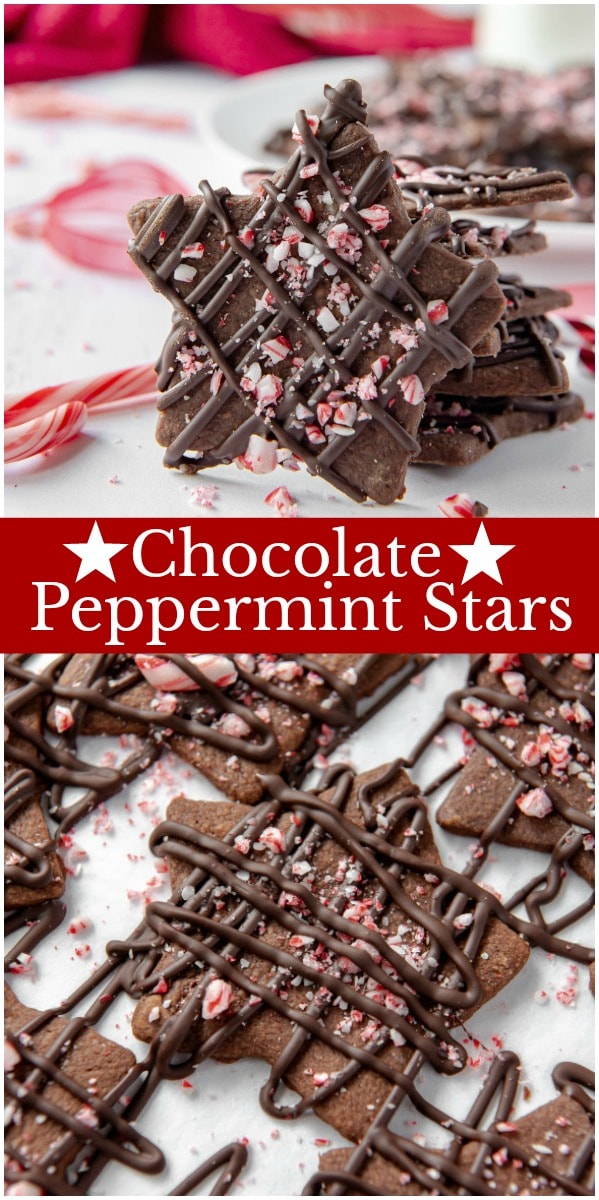 Chocolate Peppermint Star Cookies - Recipe Girl