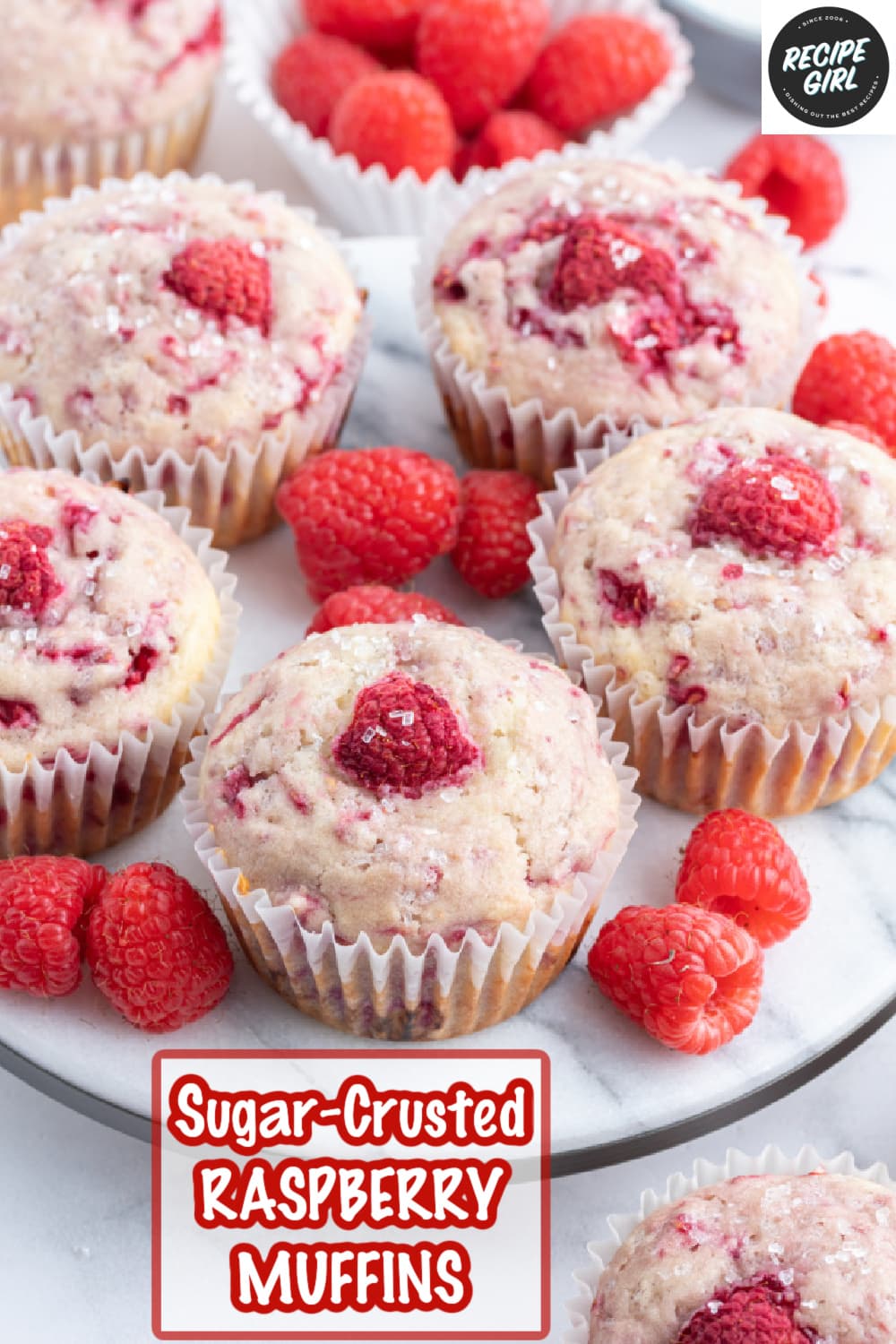 Sugar Crusted Raspberry Muffins - Recipe Girl