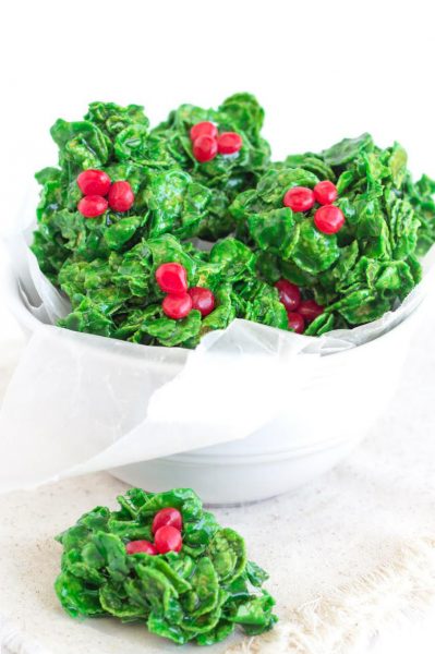 Holly Cookies - Recipe Girl