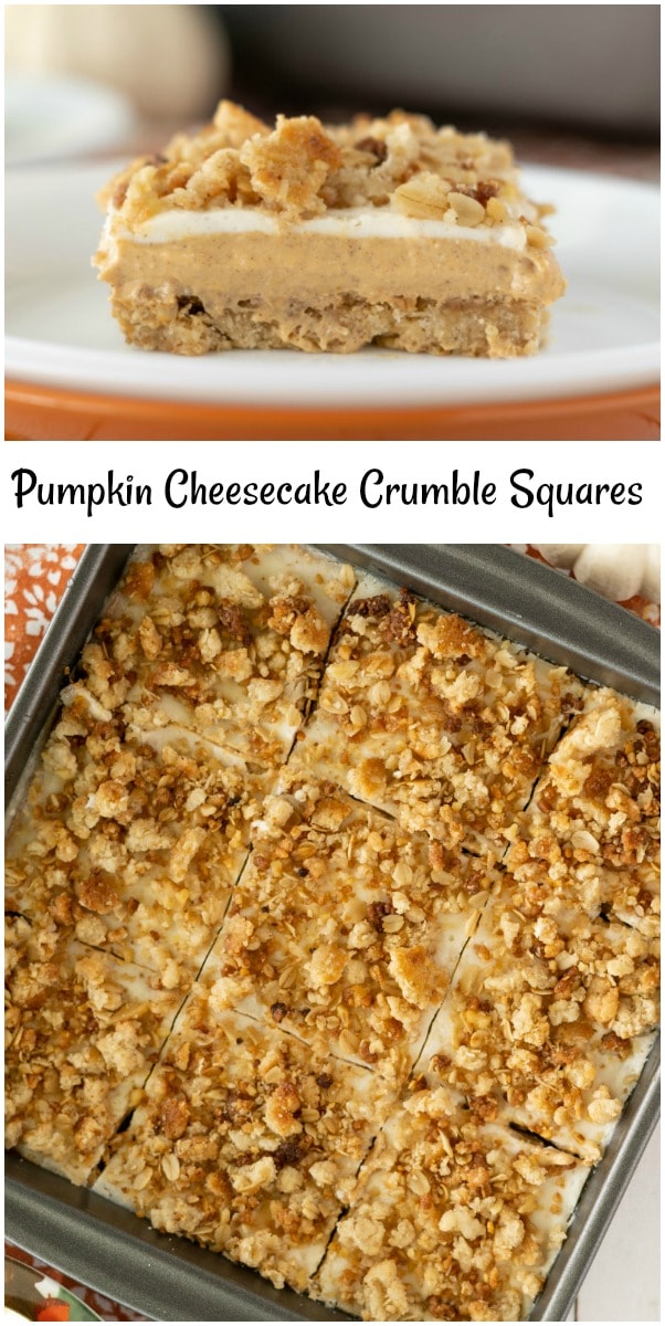 Pumpkin Cheesecake Crumble Squares - Recipe Girl