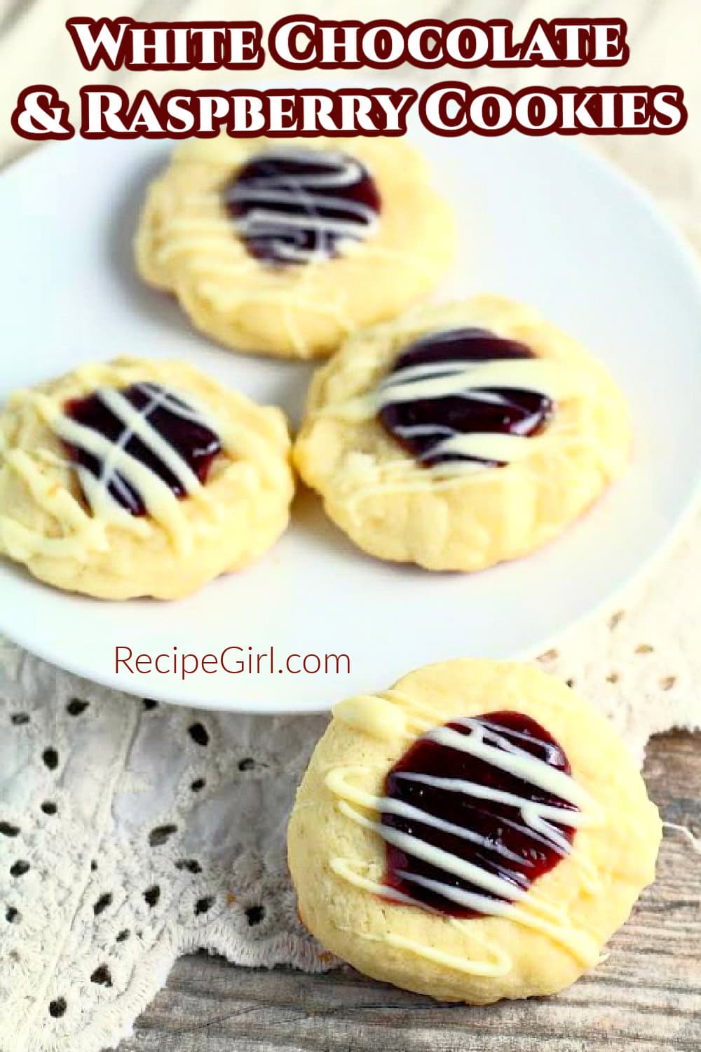 White Chocolate Raspberry Cookies - Recipe Girl