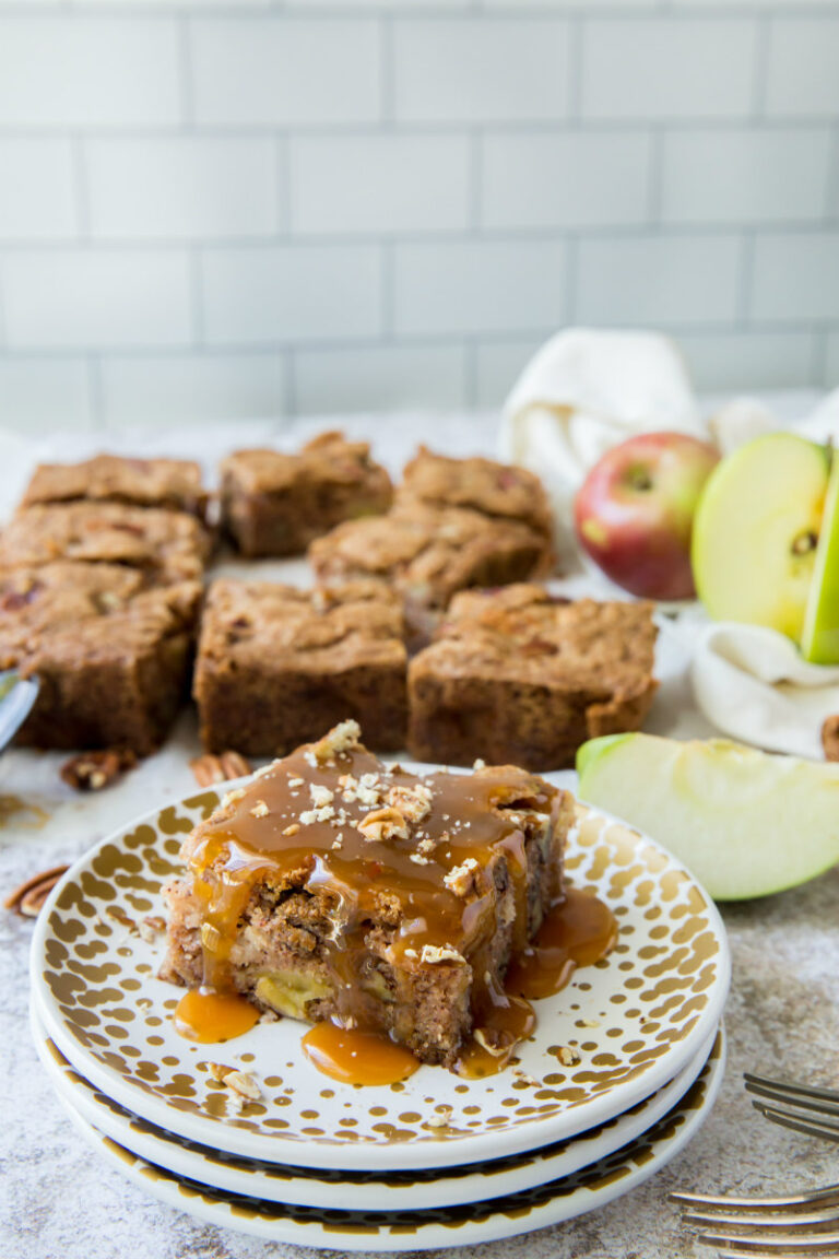 Apple Cake with Hot Caramel Rum Sauce - Recipe Girl