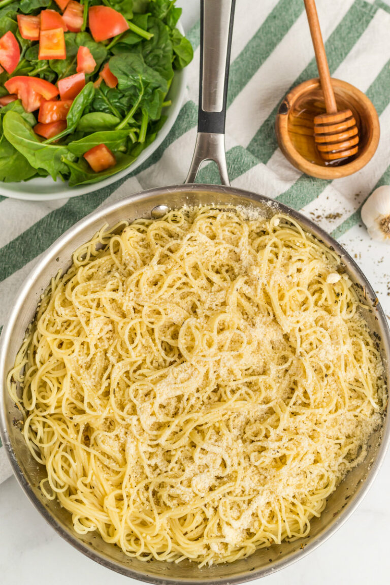 Honey Garlic Angel Hair Pasta - Recipe Girl