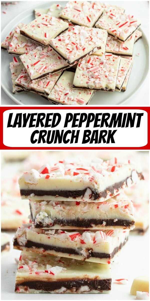Layered Peppermint Crunch Bark - Recipe Girl