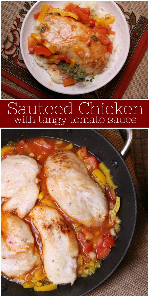 Sautéed Chicken with Tangy Tomato Sauce - Recipe Girl