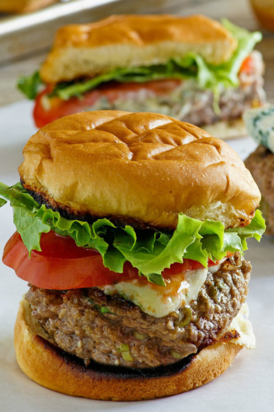 Blue Cheese Burgers - Recipe Girl