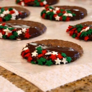 Chocolate Dipped Espresso Shortbread Cookies - Recipe Girl