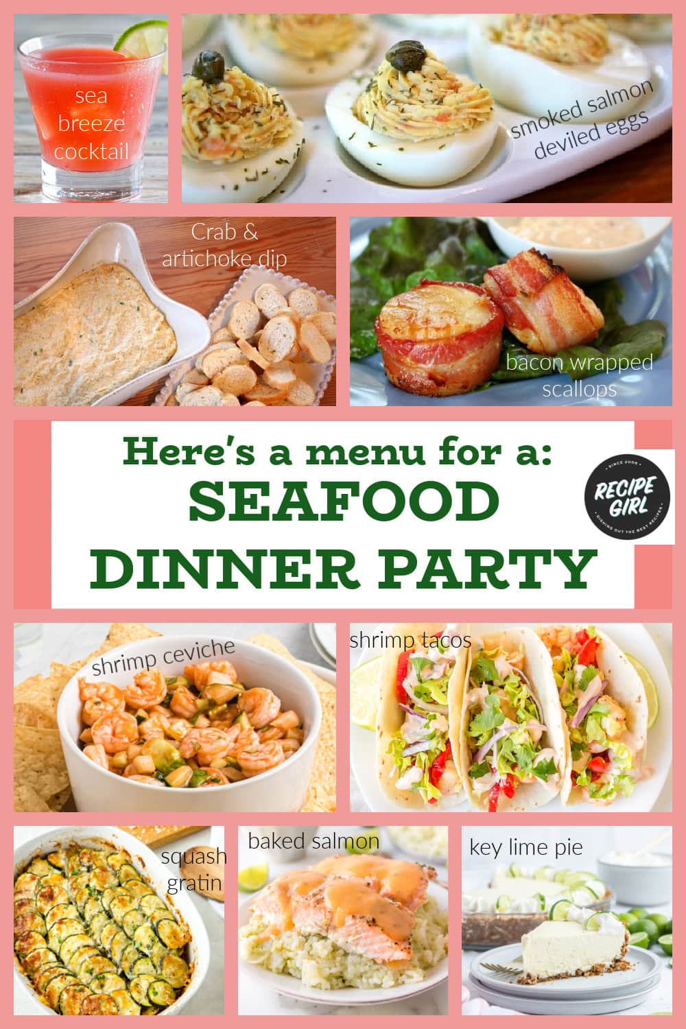 Seafood Dinner Party Menu Ideas