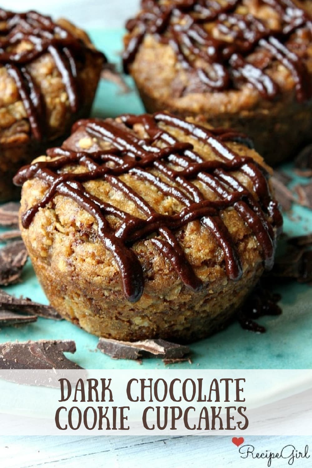 Dark Chocolate Oatmeal Cookie Cupcakes - Recipe Girl
