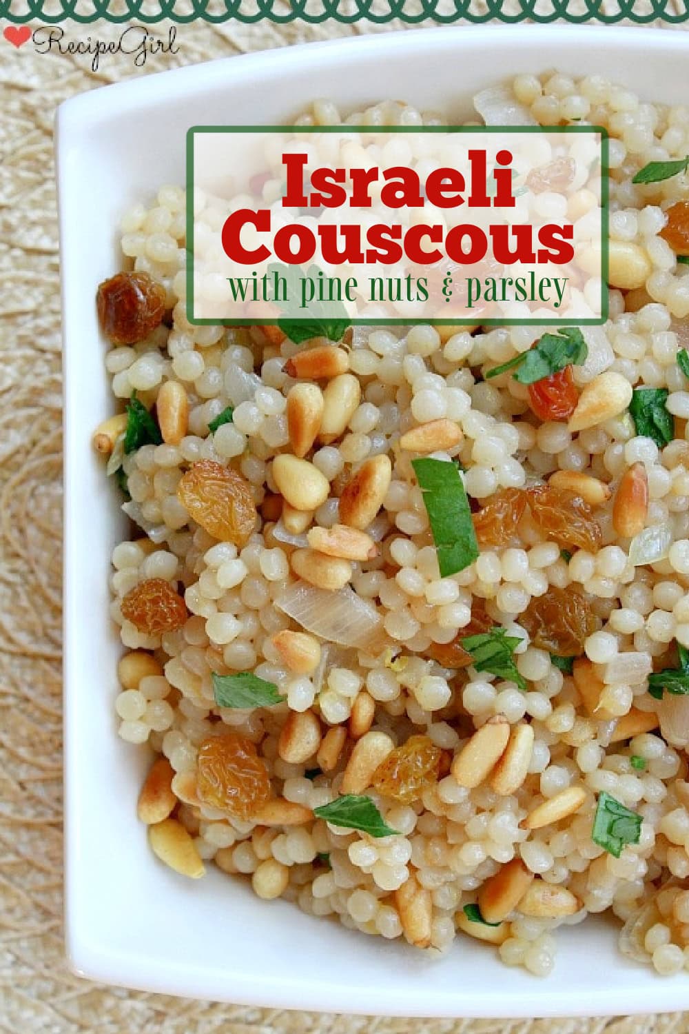 Israeli Couscous with Pine Nuts and Parsley - Recipe Girl