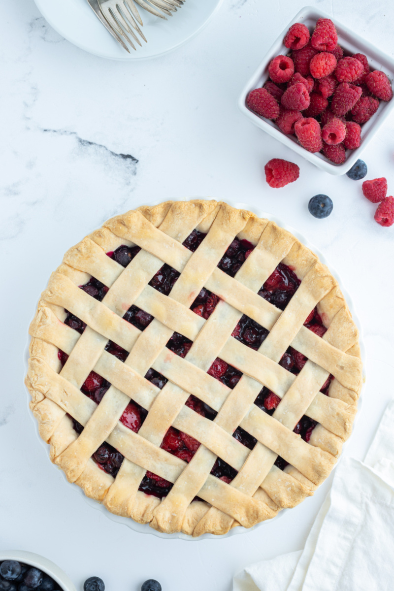 Raspberry Blueberry Pie - Recipe Girl